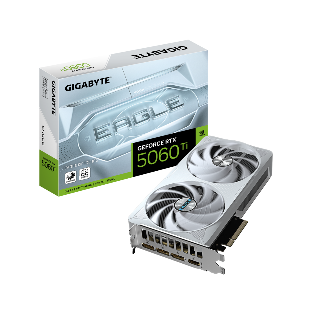 Tarjeta de Video GIGABYTE GeForce RTX 5060TI EAGLE ICE OC 16GB, GDDR7, 128 bit, PCI-E 50, 3 DP ...